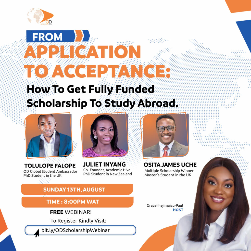 Upcoming Scholarships In 2021-2022 | Fully Funded Opportunity Desk ...